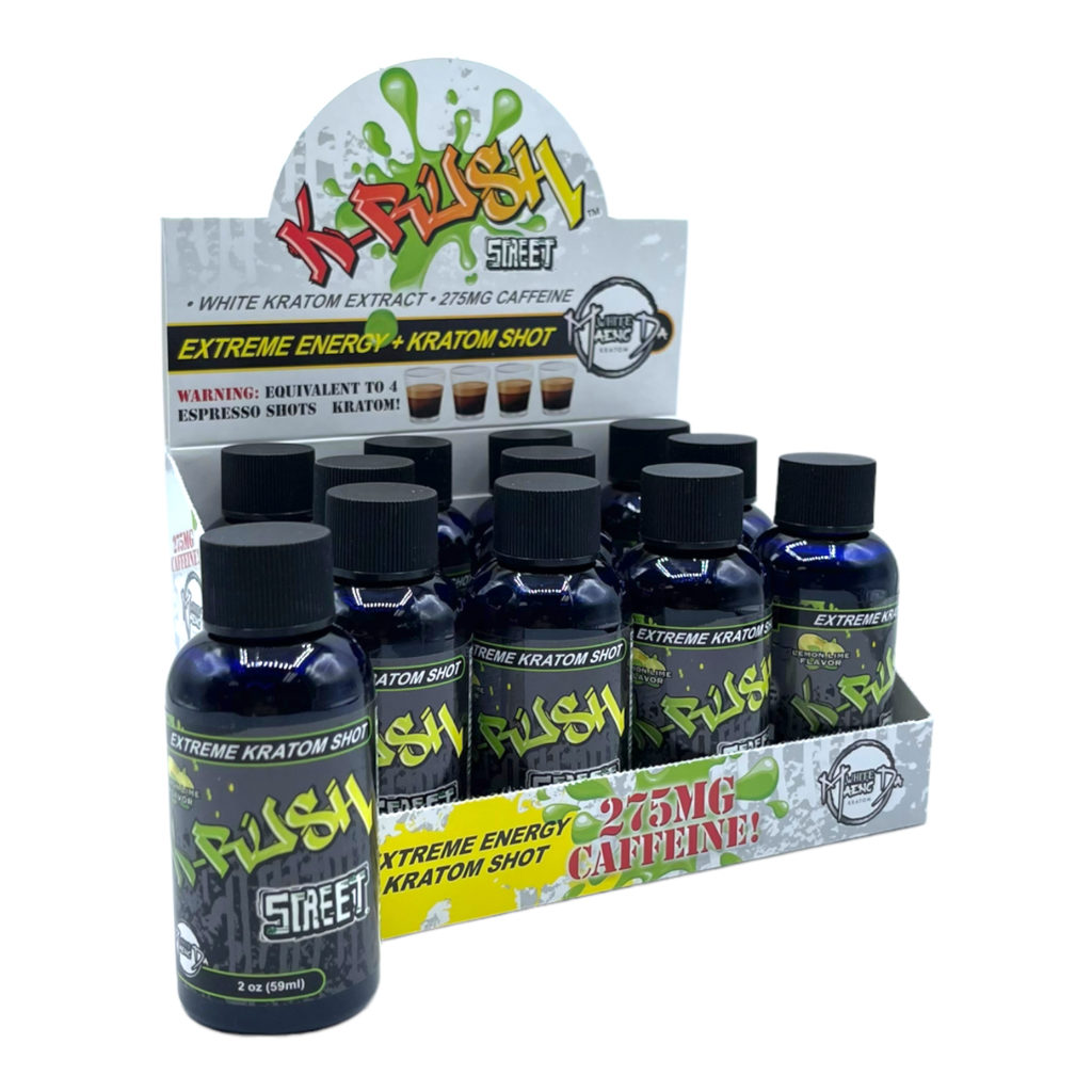 Buy K-Rush White Maeng Da Lemon Lime Extreme Kratom Shot 59ml