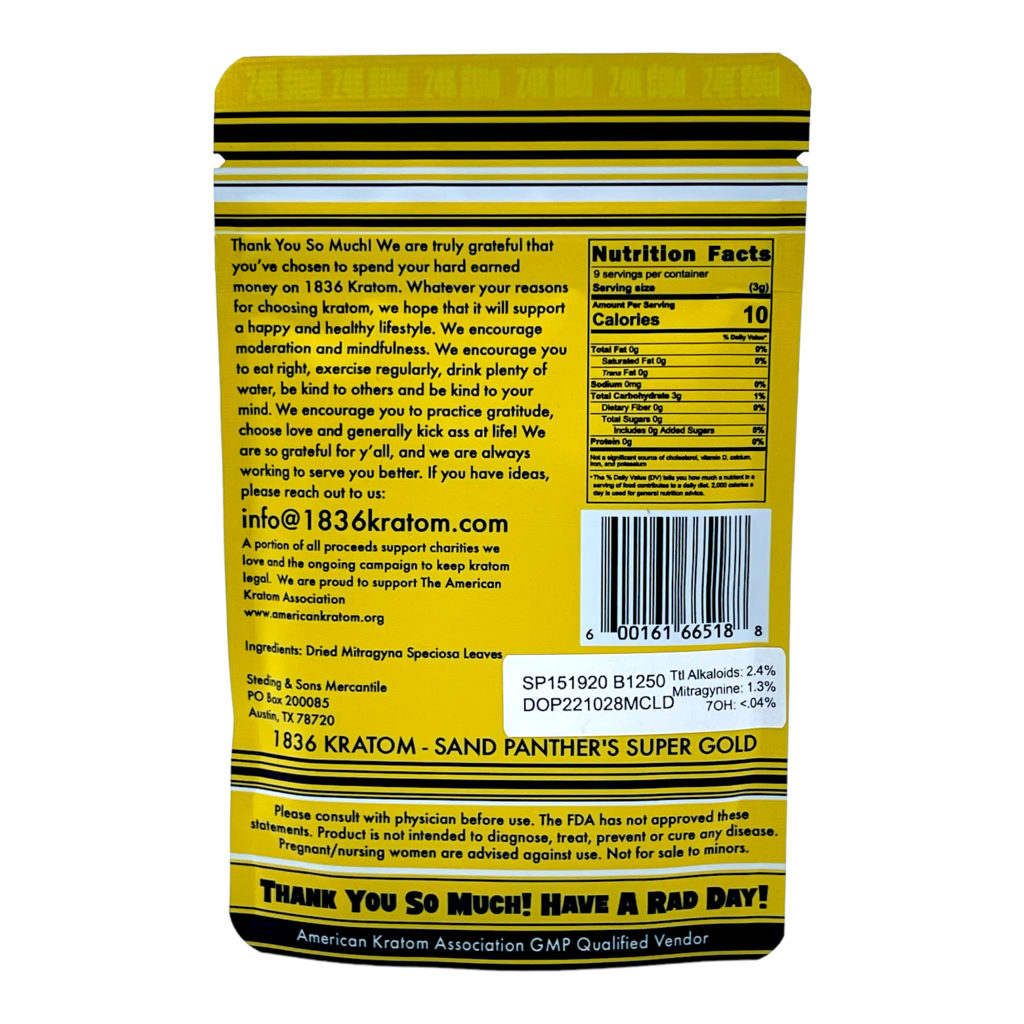 Buy 1836 SP Super Gold Kratom Powder
