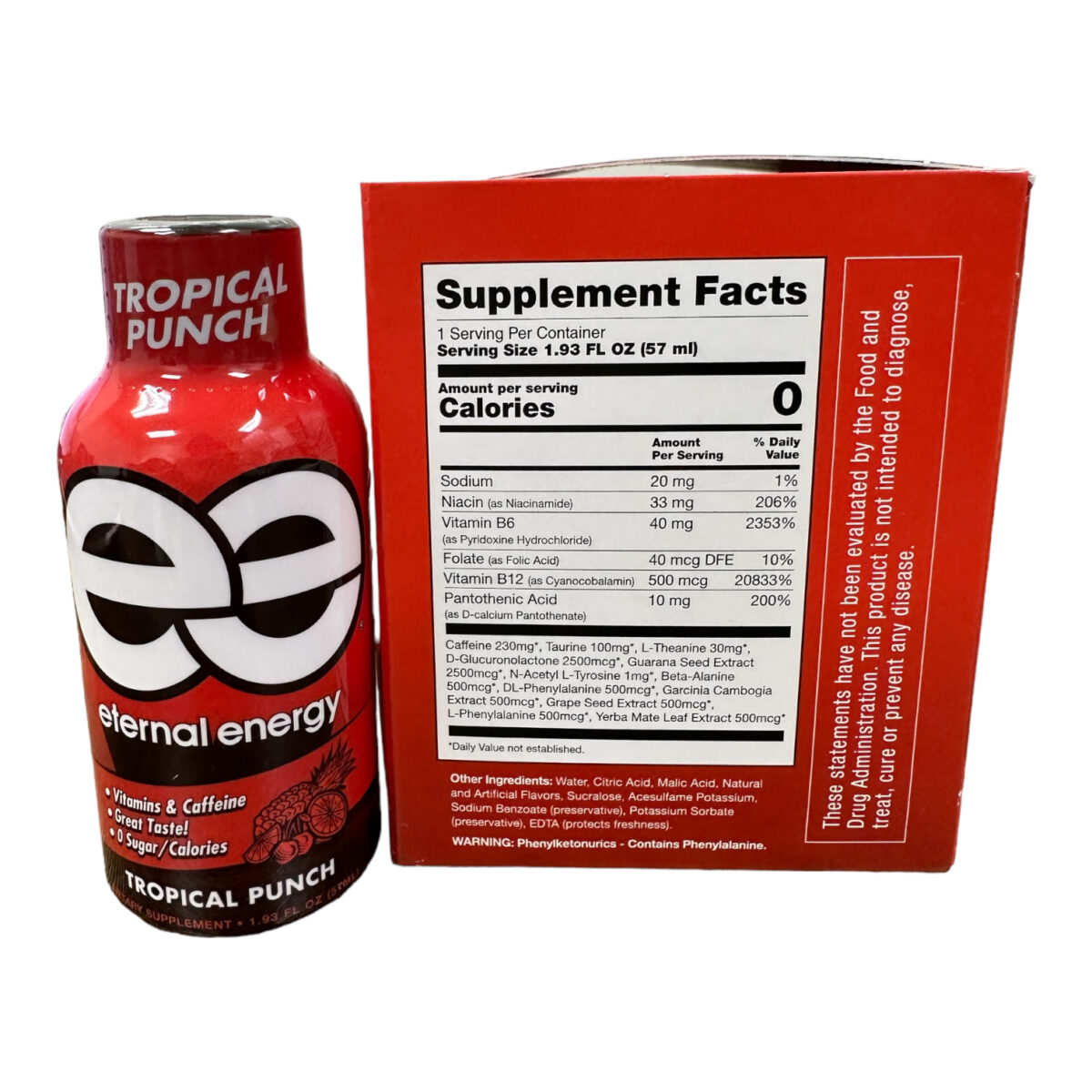 Buy Eternal Energy Extra Strength Tropical Punch Shot – 57ml