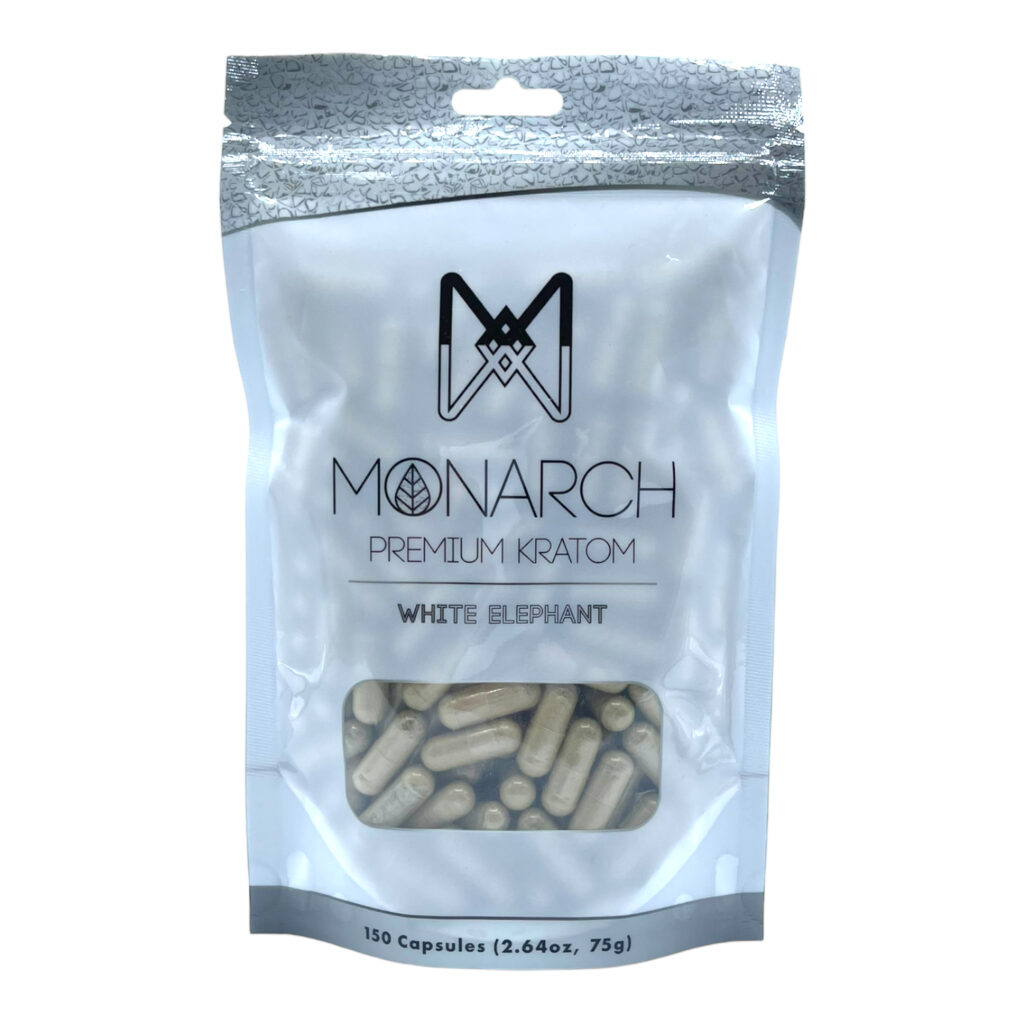 Buy Monarch White Elephant Kratom Capsules -150ct