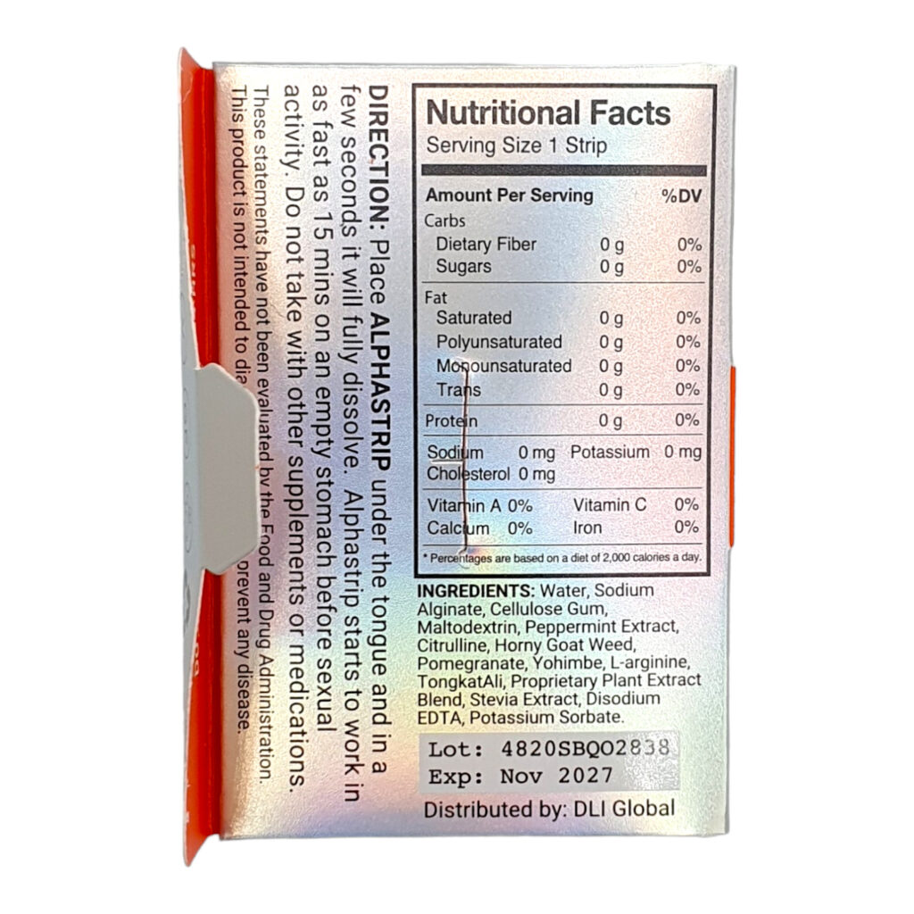 Alpha Strip 72hrs Male Enhancer | PaylessKratom.com