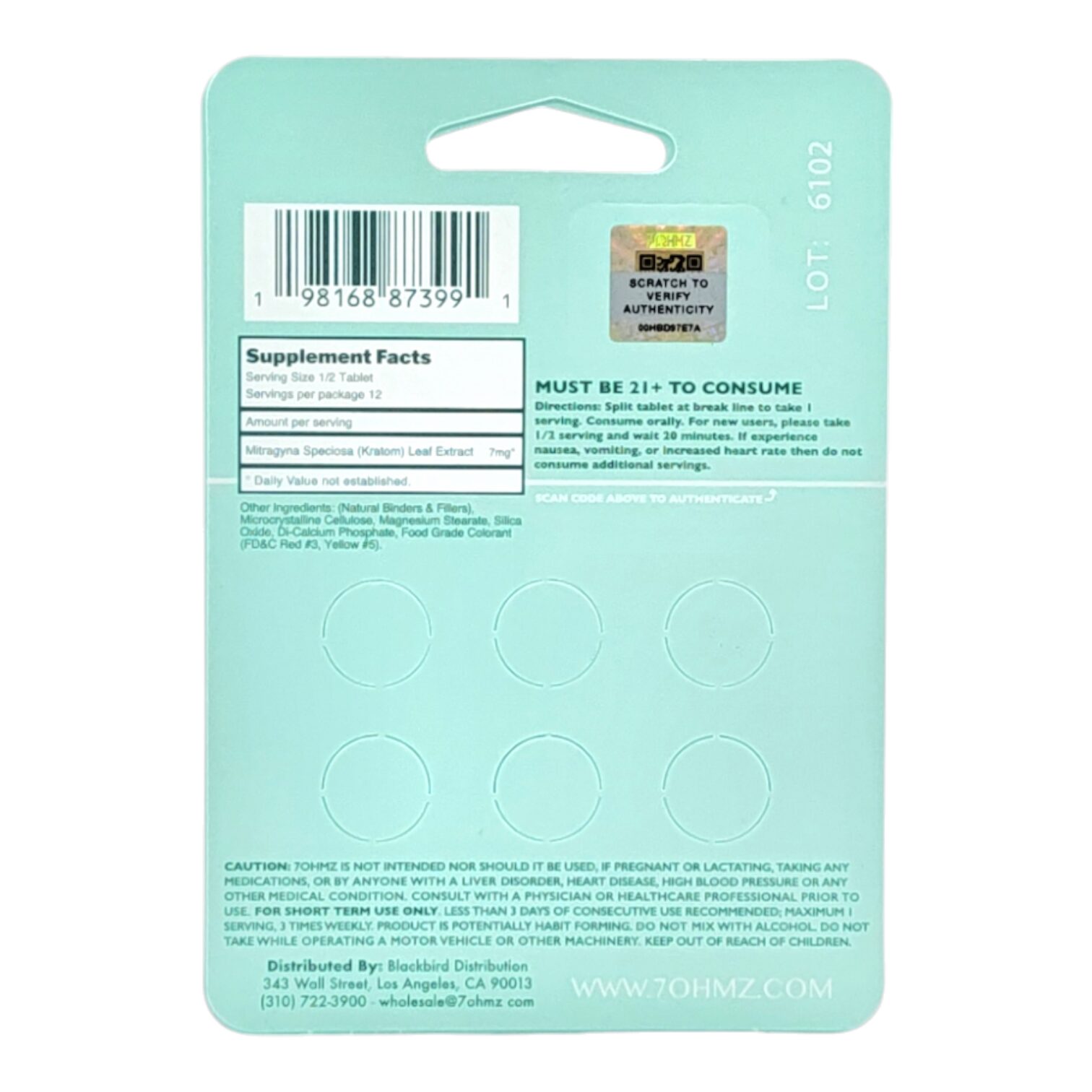 7OHMZ Kratom Tablets | FREE SHIPPING