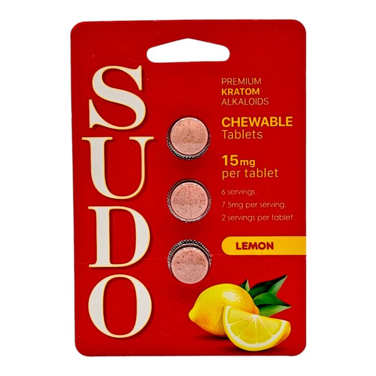 Sudo Premium Chewable Kratom Tablets 15mg | PaylessKratom