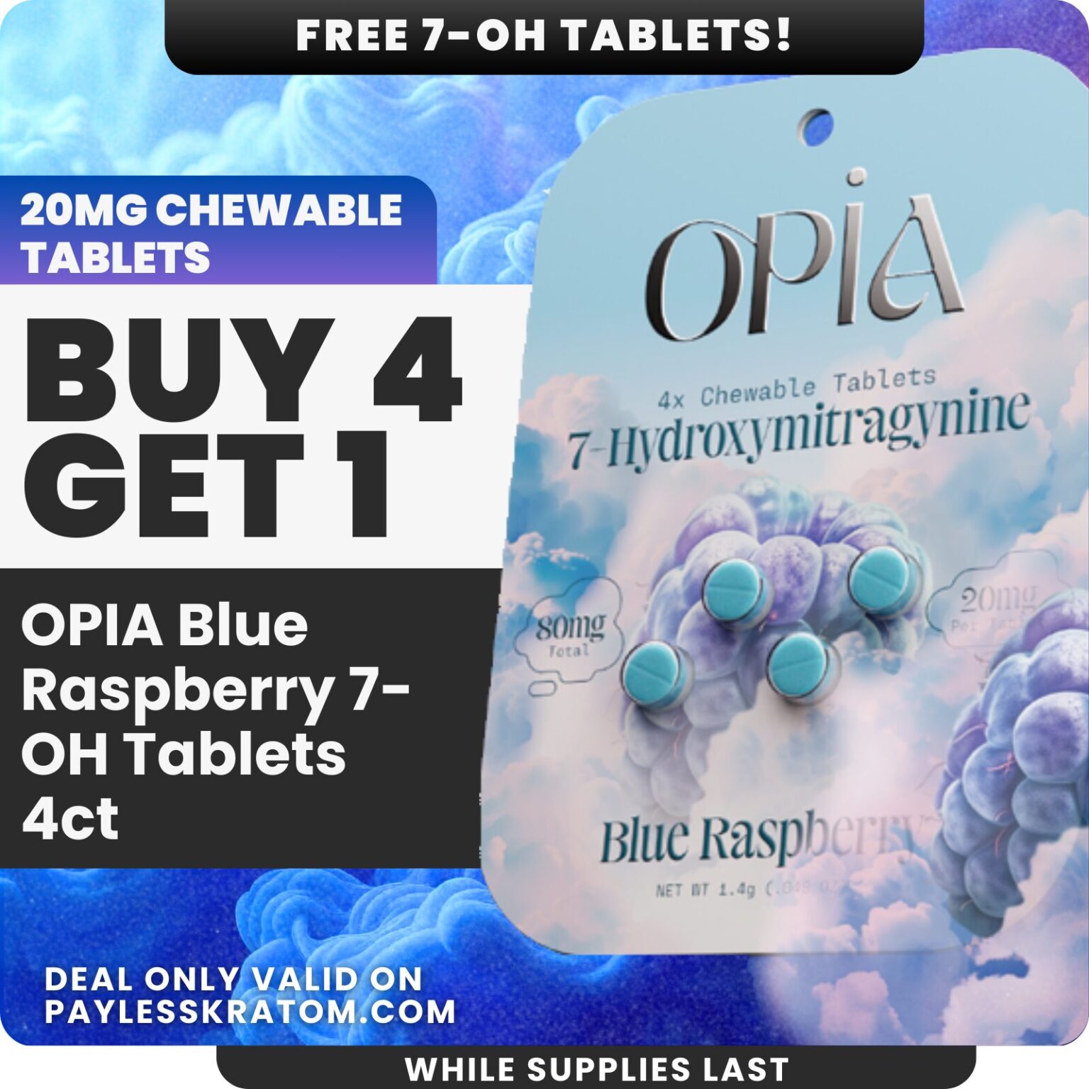 OPIA Kratom 7-OH Tablets – Discreet 7OH Format | Payless Kratom