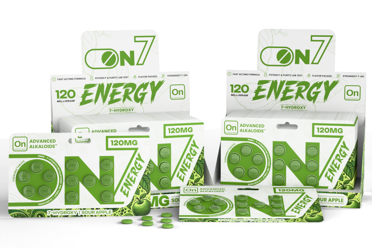 On7 7-OH Energy Tablets Sour Apple 120mg 12ct | PaylessKratom
