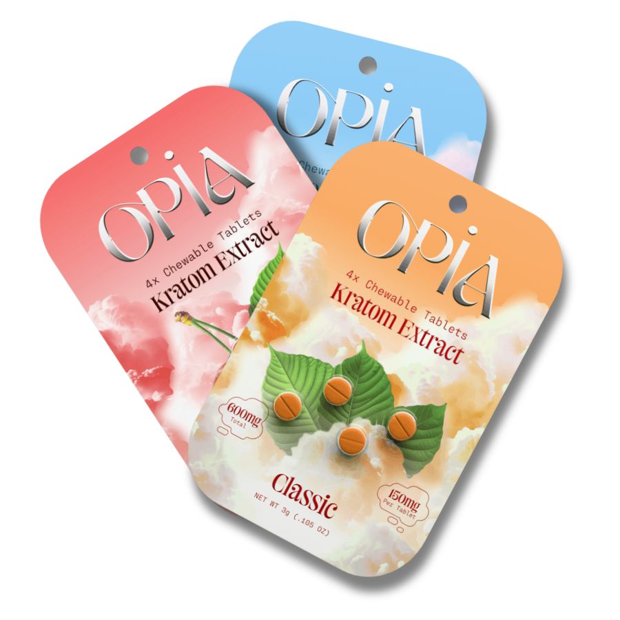 OPiA Kratom Extract Tablets – 150mg (4 Count) Three Flavors