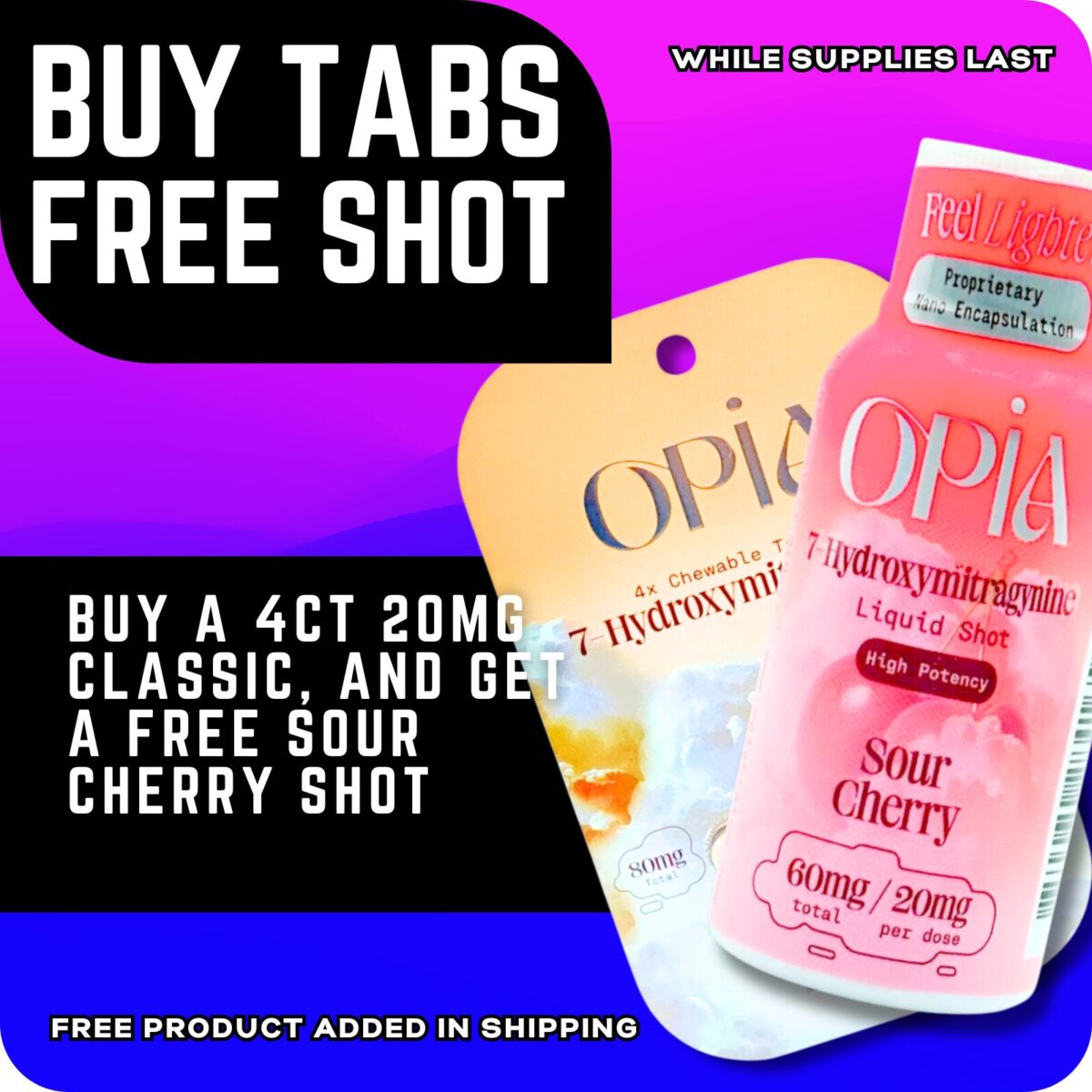 Opia 7-OH Shot, Shop Now At PaylessKratom.com And Save
