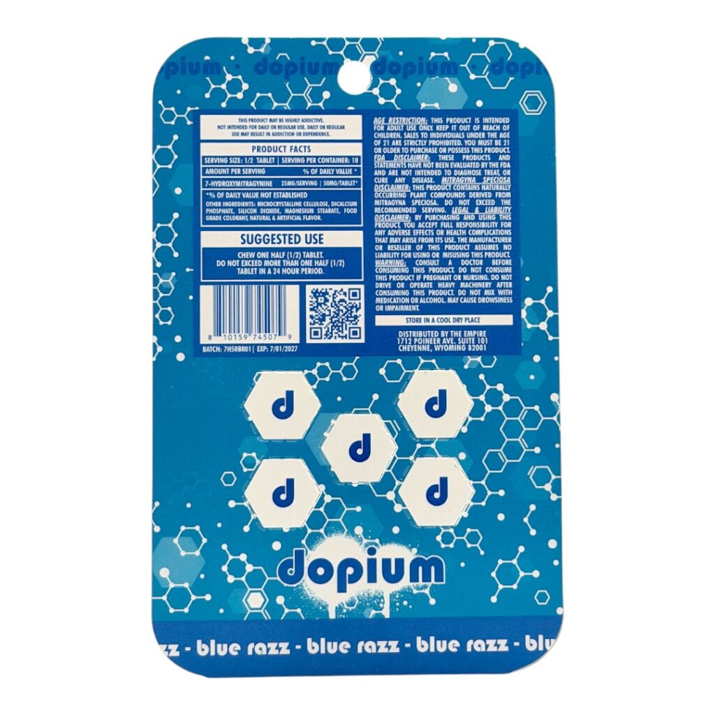 Dopium 7OH Flavored Tablets 50mg X 5ct | PaylessKratom